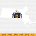 Massachusetts Map Flag SVG MA USA United States of America - Etsy