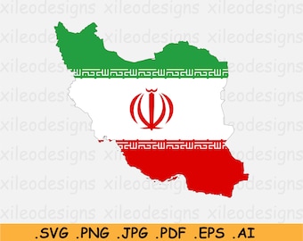 Iran Map Svg - Etsy