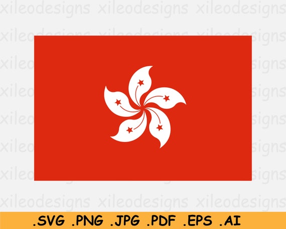 Hong Kong Flag SVG HK National Nation Country Banner Cricut | Etsy