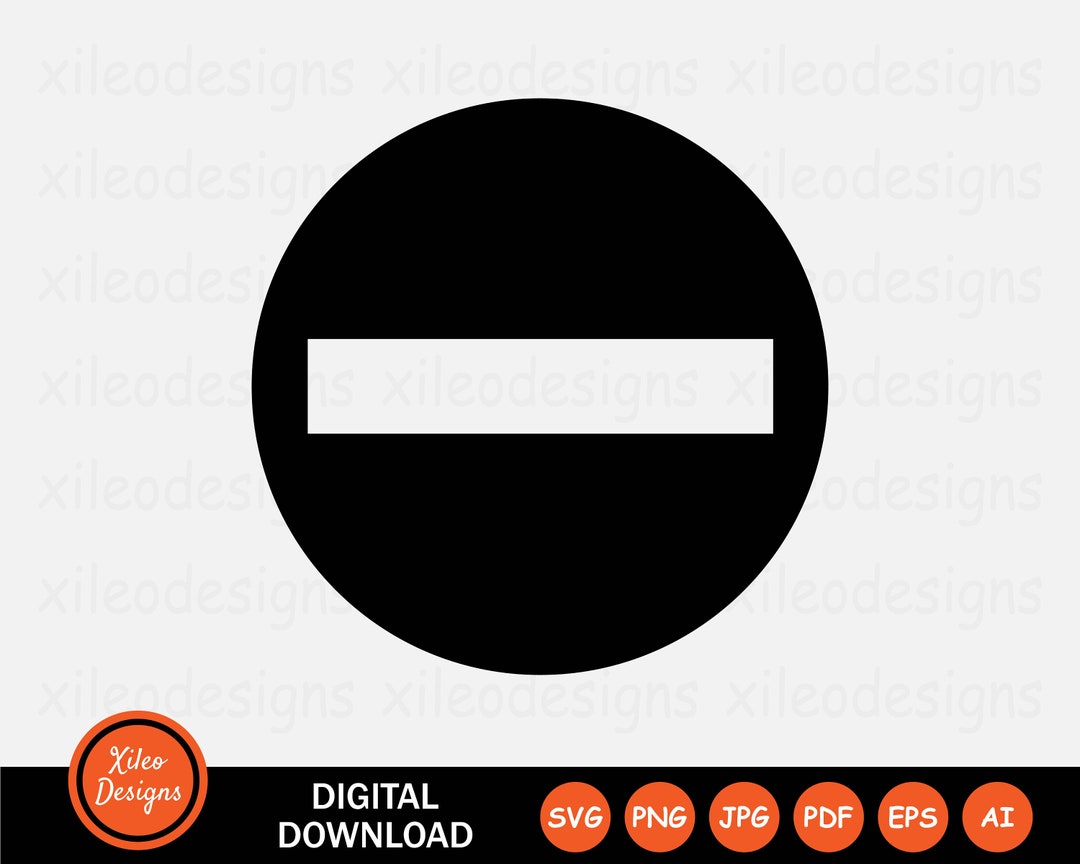 No Entry Sign SVG Traffic Road Do Not Enter Restriction Digital ...