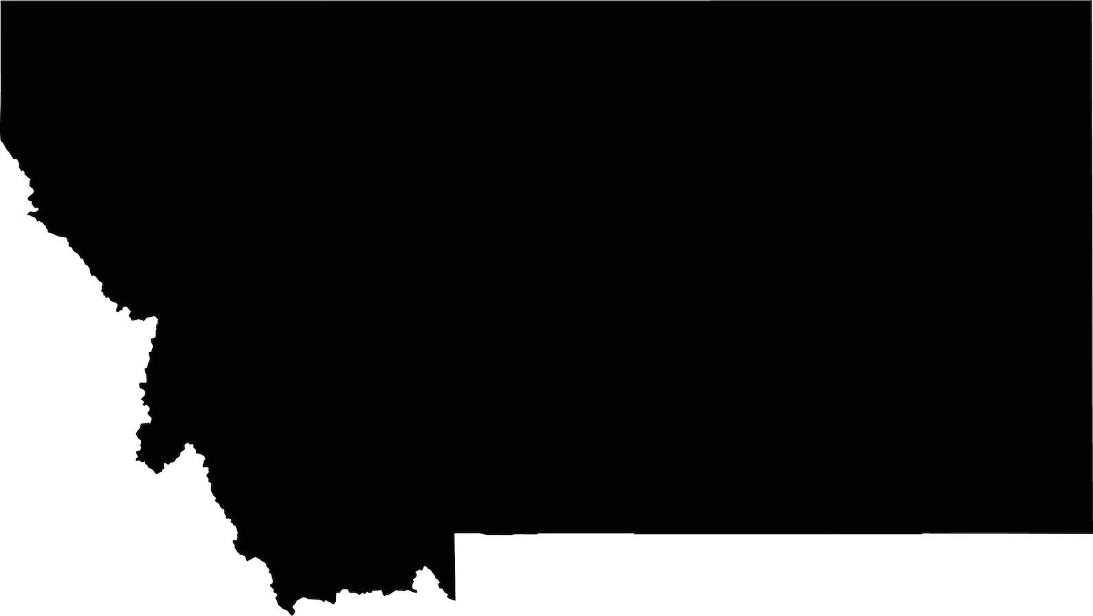 Montana Map SVG MT USA United States of America Us Black - Etsy