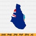 Montserrat Map Flag SVG, British Overseas Territory BOT, United Kingdom ...