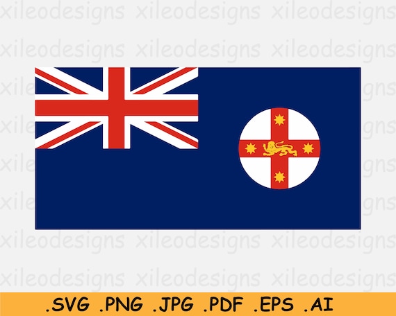 New South Wales NSW Australia Flag SVG Australian State - Etsy