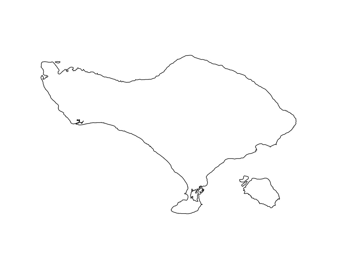 Bali Map SVG - Indonesia Indonesian Province Island Solid Outline ...