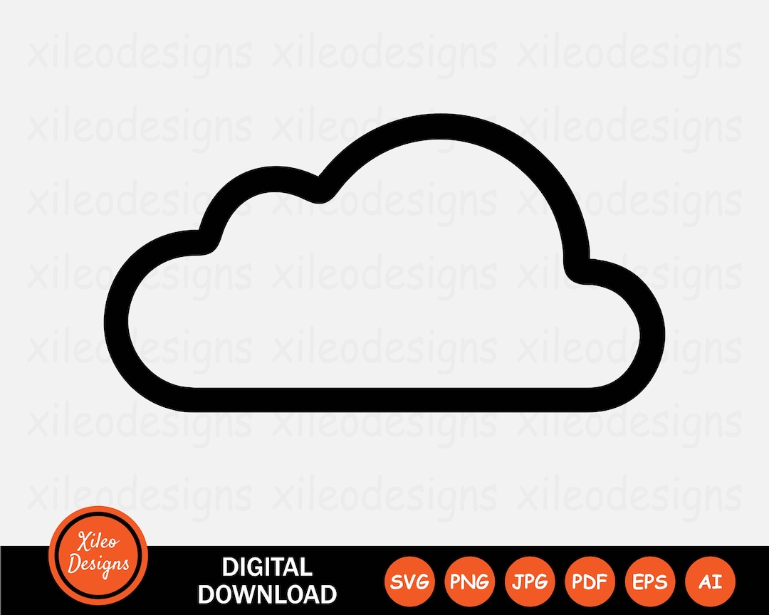 Cloud Line Icon SVG Weather Cloudy Sky Season Climate Sign Symbol ...