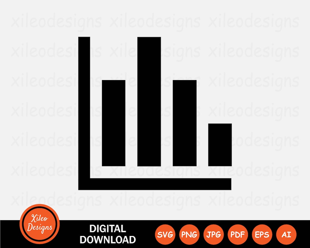 Bar Chart Icon SVG Business Finance Market Economy Data Graphic Vector ...