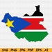 South Sudan Flag Map SVG Cricut Cut File - Country Nation Silhouette ...