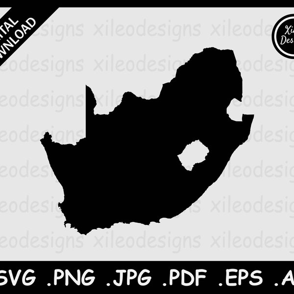 South Africa Map Clipart - Etsy