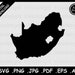 South Africa Map SVG, South African National Country Boundary Border ...