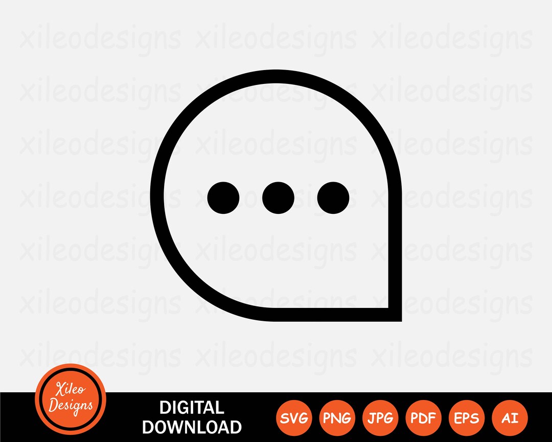 Chat Icon SVG - Message Speech Conversation Communication Bubble Text ...