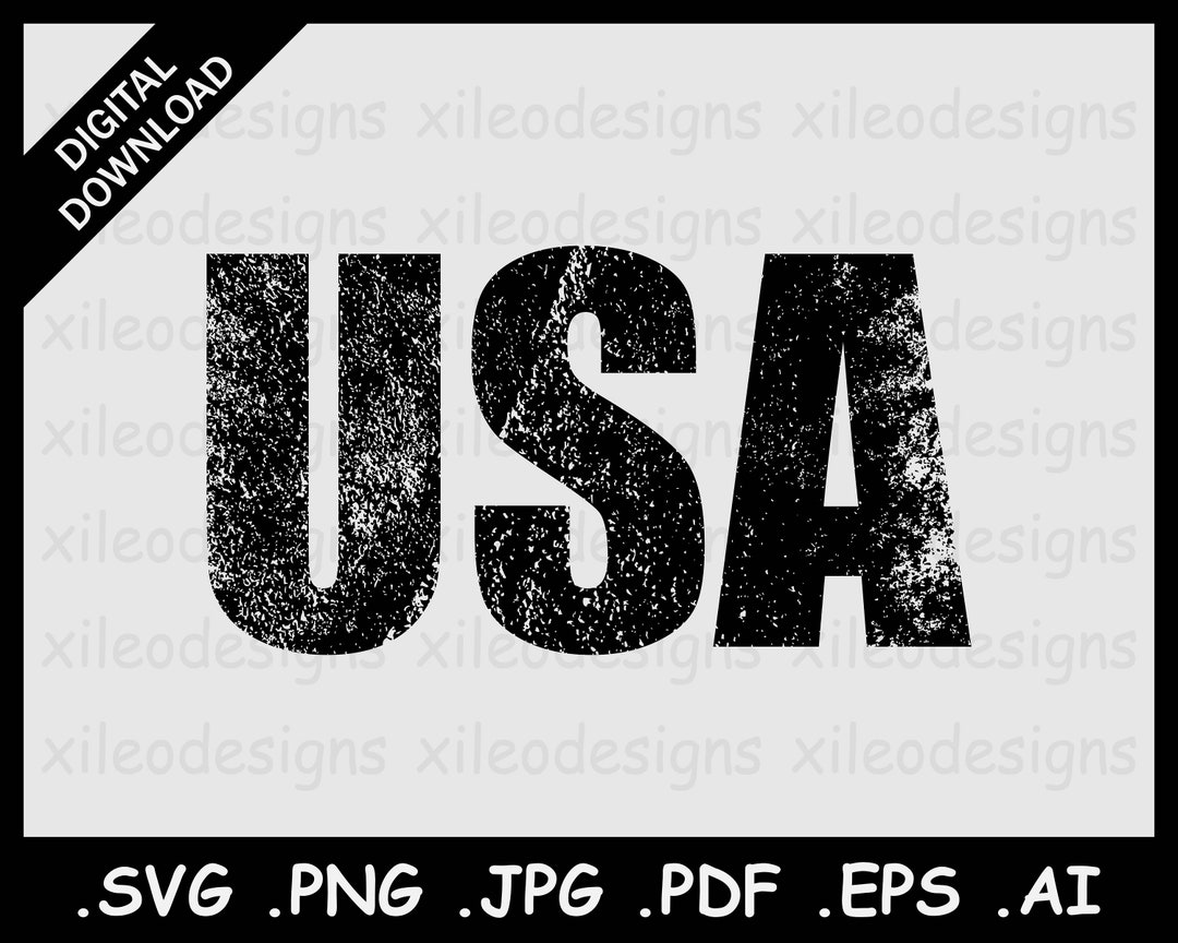 USA Paint Splash Effect Text SVG, USA Grunge Svg, Usa Distressed ...