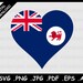 Tasmania Australia Heart Flag SVG, TAS Australian State Love Shape Flag ...