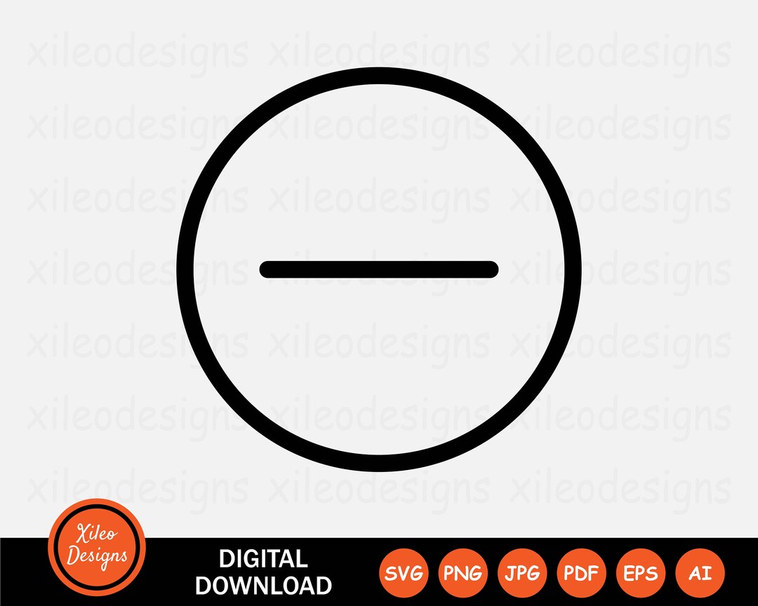 Minus Sign Round Icon SVG Zoom Out Negative Subtract No Png Jpg Eps Ai ...