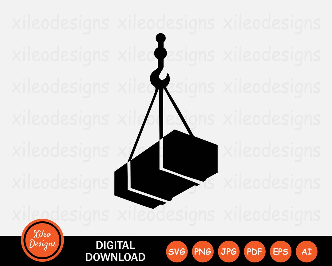 Suspended Load Icon SVG - Construction Crane Carrying Hoist Object ...