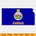 Kansas Map Flag SVG, KS USA United States of America, State Border ...