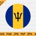 The Bahamas Round Flag SVG, Bahamian Circle Icon, National Circular ...