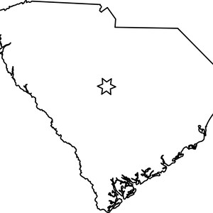 Columbia South Carolina SC Capital City Position on a State Map USA ...