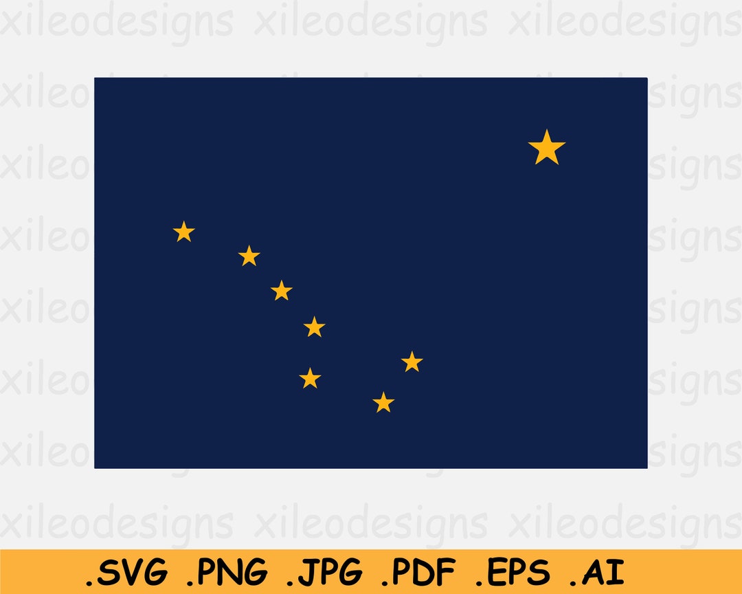Alaska Flag SVG, AK USA U.S State Banner, Cricut Cut File, American ...