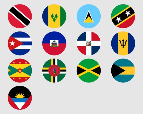 Caribbean Flags Border
