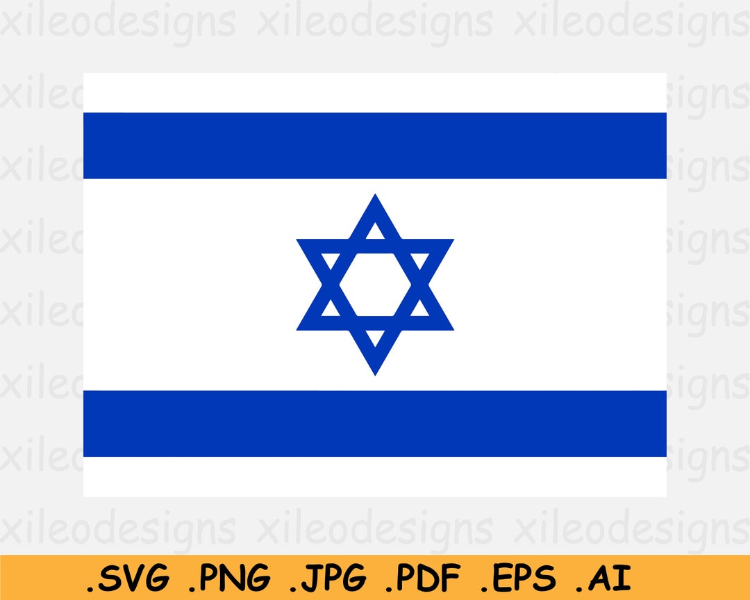 Israel Flag SVG, Flag of Zion, Israeli National Banner, Cricut Cut File ...