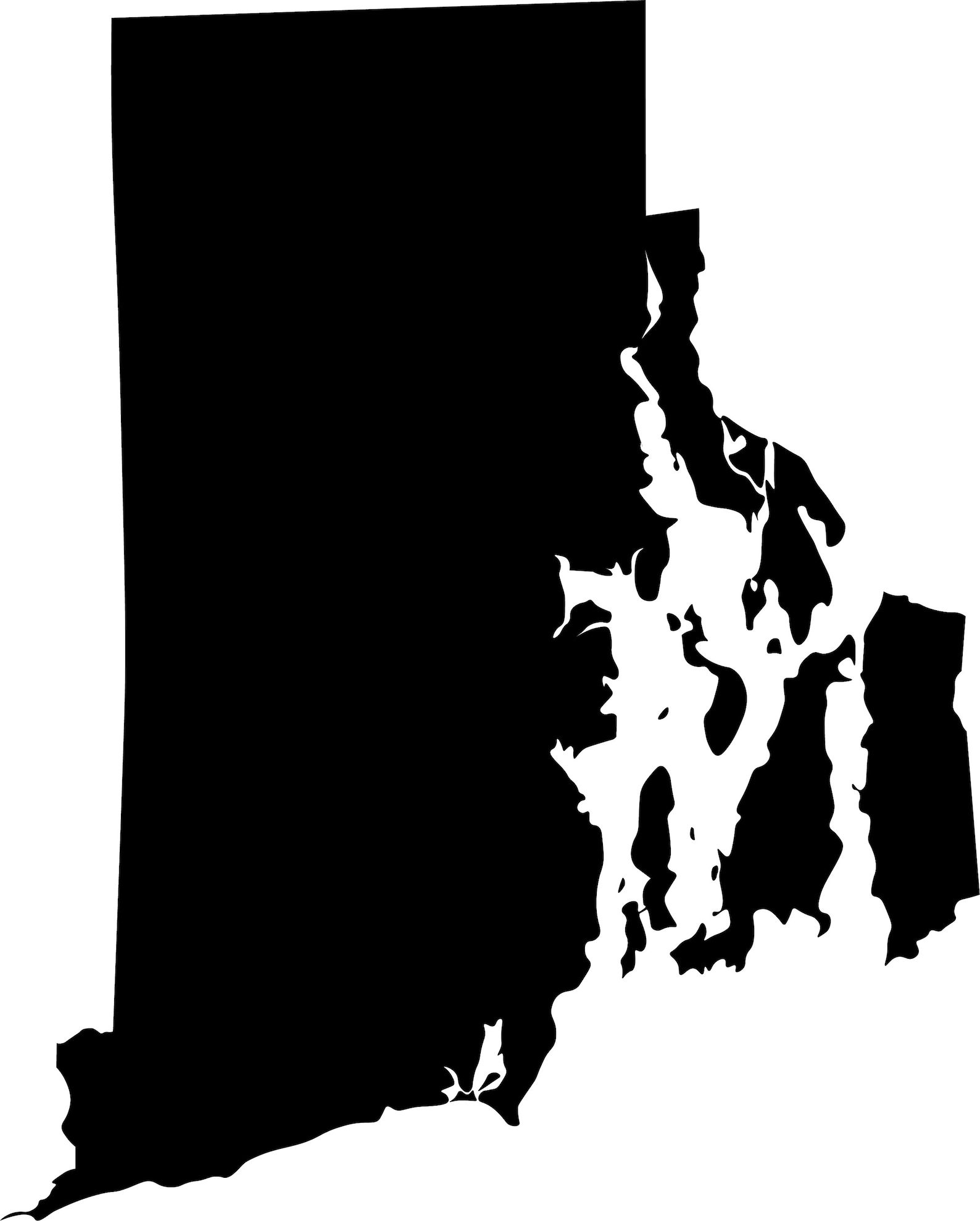 Rhode Island Map SVG RI USA United States of America Us - Etsy