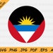 Antigua and Barbuda Round Flag SVG, Country National Circular Circle ...