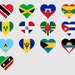 Caribbean Countries National Heart Flags SVG Bundle, Caribbean Country ...