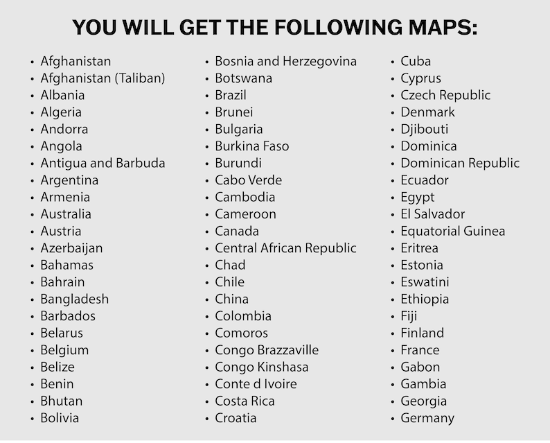 Individual World Countries Map Flags SVG, Nation National Country ...