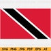 Trinidad and Tobago National Flag SVG, Nation Country Banner, Cricut ...