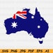 Australia Map Flag SVG, Map of Australia With the Australian National ...