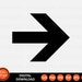Right Arrow Point Icon SVG Route Navigation Path Skip Graphic Vector Clipart Sign Symbol Cricut ...