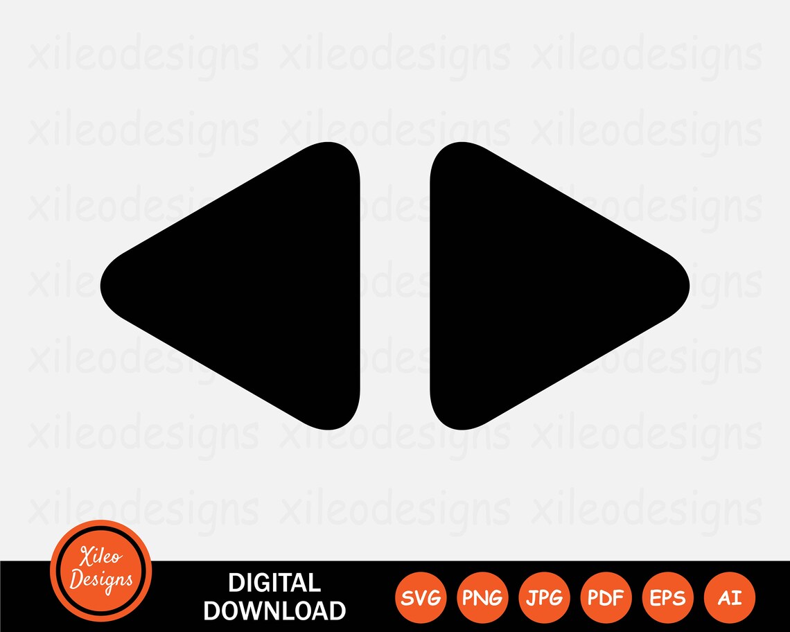 Left Right Triangle Arrow Icon Next Skip Back Previous Graphic Vector ...