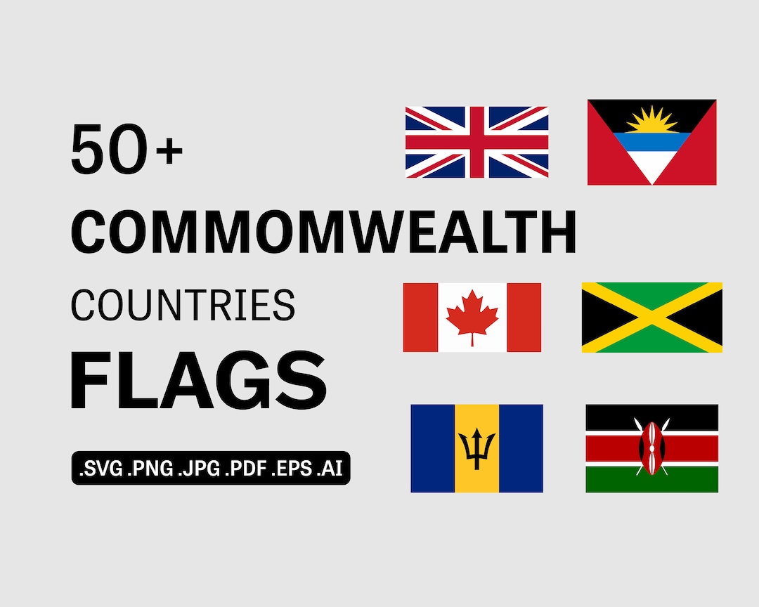 Commonwealth Countries Flag SVG Bundle Set - Member Country Nation ...