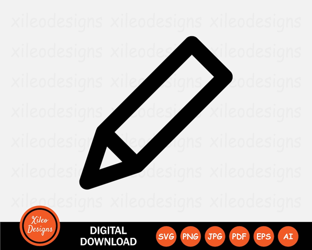 Pencil Icon SVG Pen Write Writing Edit Editor Draw Art Sign Symbol ...