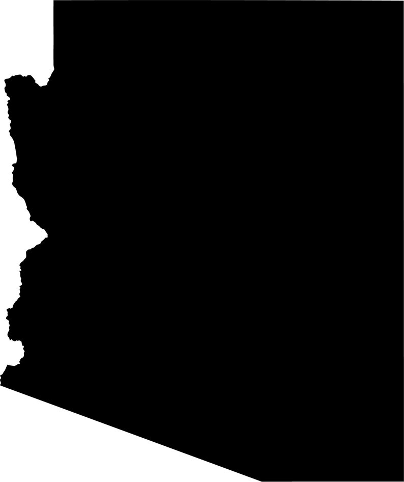 Arizona Map SVG - AZ USA United States of America Us, Black and White ...