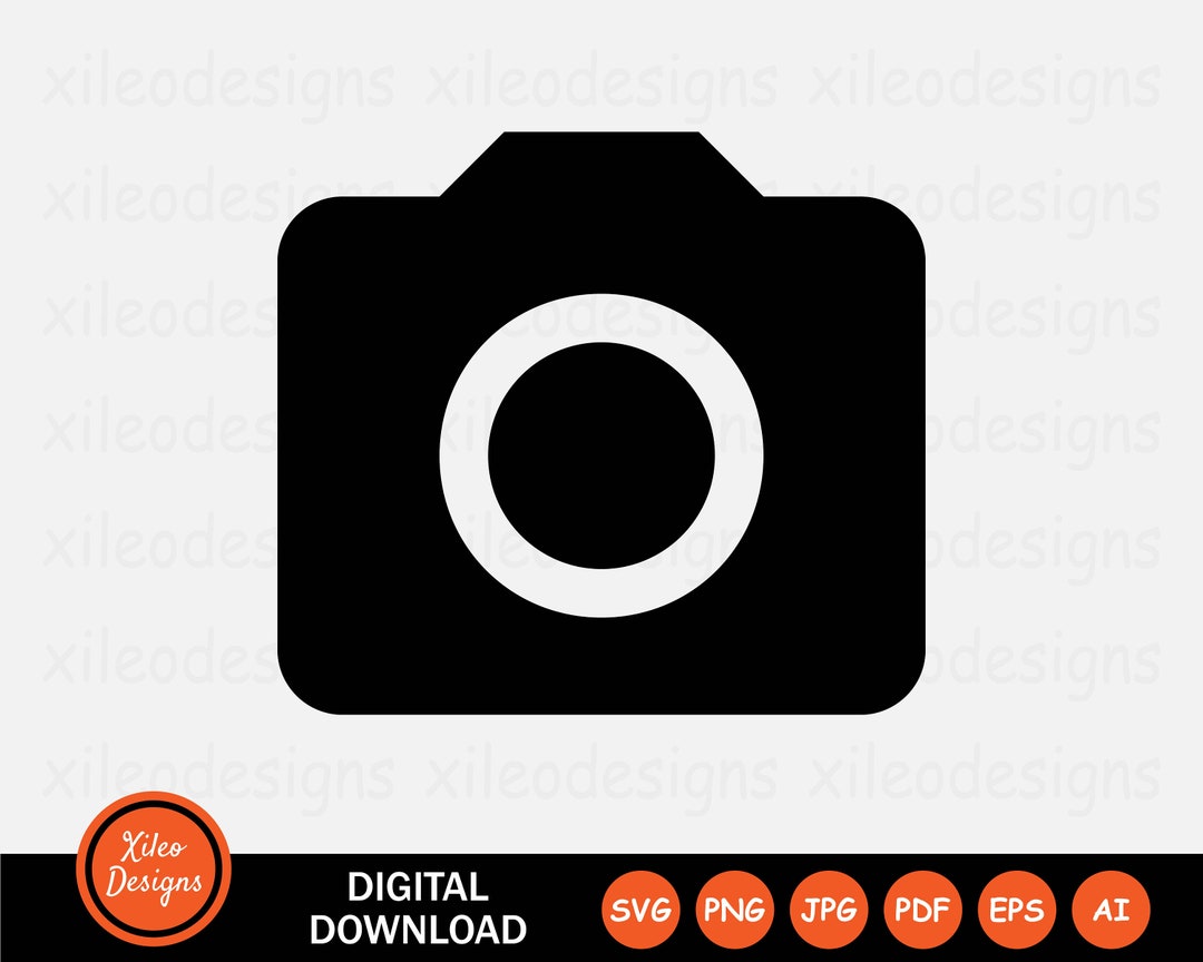Camera Icon SVG Digital Photo Photography Film Lens Sign Symbol Cricut ...