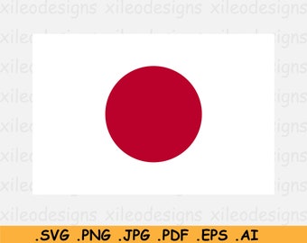 Cutting Files for Cricut Japanese Waving Flag Silhouette Digital File ...