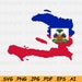 Haiti Flag Map SVG Haitian Map SVG Country Nation National - Etsy