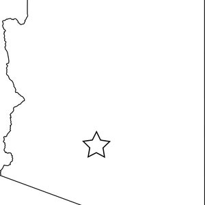 Phoenix Arizona AZ State Capital City Map US USA United States of ...