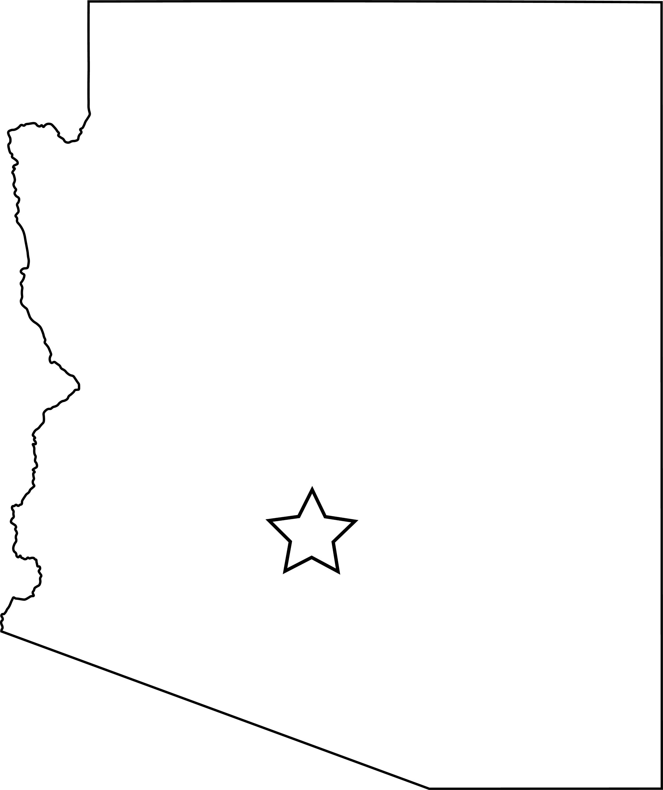 Blank Map Of Arizona