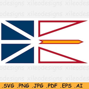 Newfoundland and Labrador Canada Flag, Canadian Province Banner, SVG ...