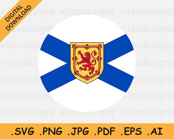 Nova Scotia SVG Round Flag SVG Canada Province Circular - Etsy