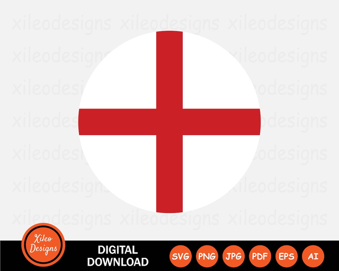 England Round Flag SVG English Circle Country Banner UK Sign Symbol ...