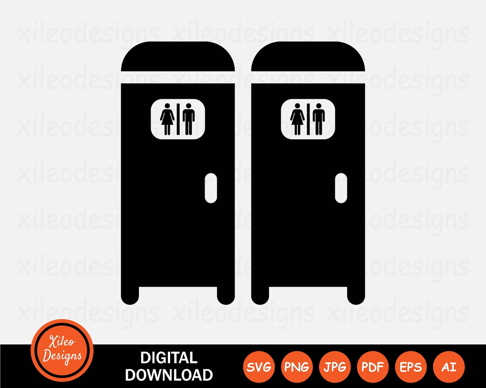 Portable Public Restroom Icon SVG Toilet Bathroom Potty Png Jpg Eps Ai ...