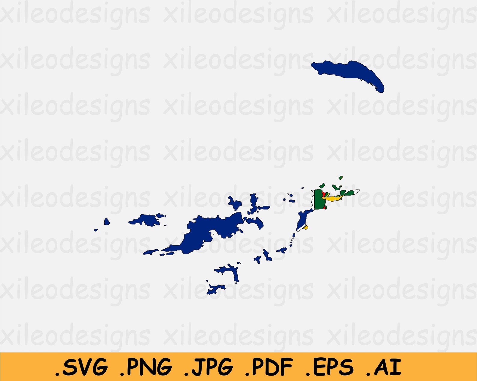 British Virgin Islands Map Flag SVG - BVI United Kingdom U.K Flag Map ...