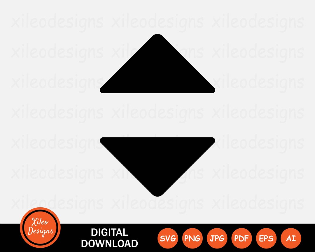 Up Down Icon SVG Noth South Upload Download Front Back Above Below ...