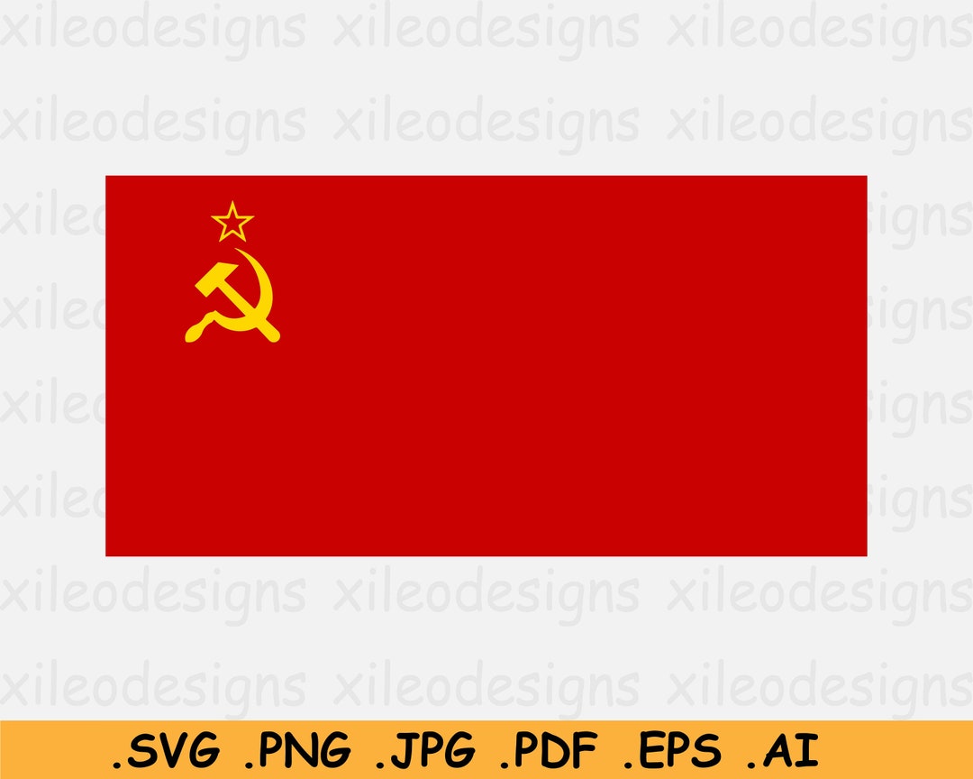 Soviet Union National Flag SVG USSR Nation Country Banner - Etsy