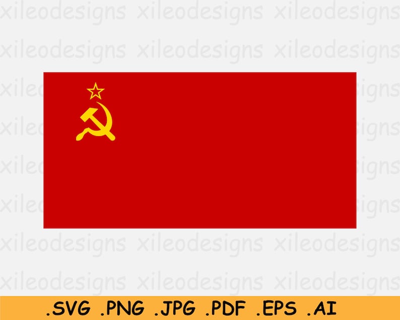 Soviet Union National Flag SVG USSR Nation Country Banner - Etsy