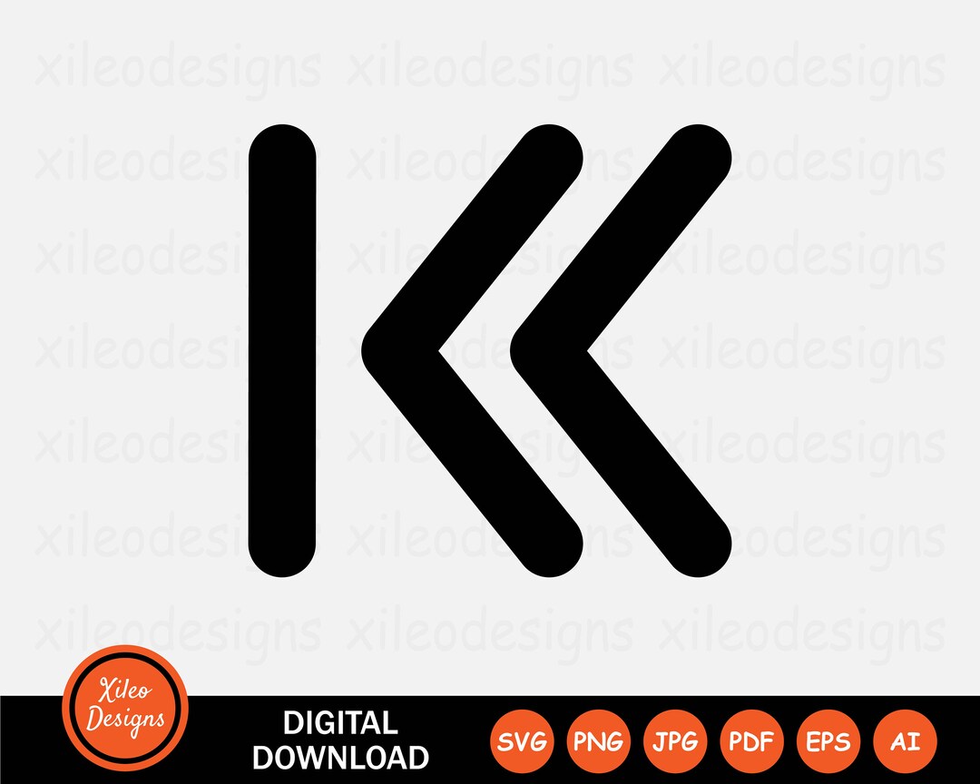 Skip Backwards Icon SVG Rewind Before Previous Back Graphic Vector ...