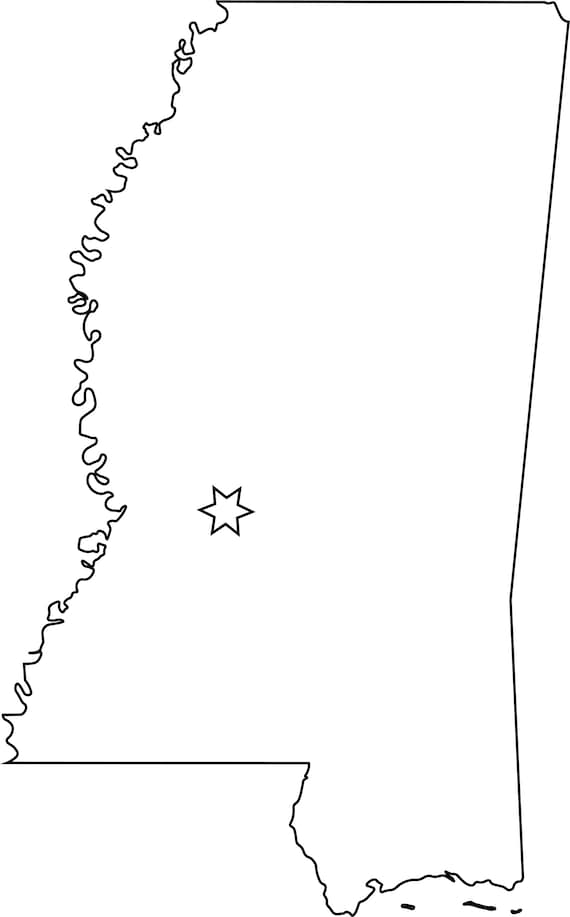 Mississippi State Map With Capital